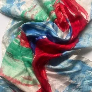 Accessories | Abstract Multicolor Scarf Silkscarf Vintage Paint Art ...